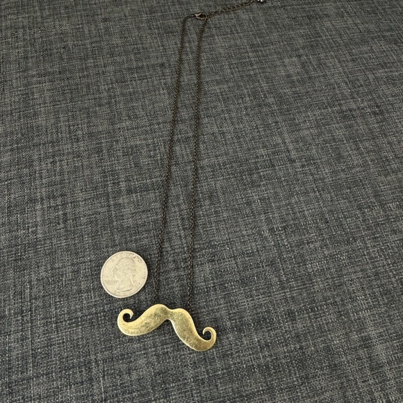 Jewelry | Gold Mustache Necklace | Poshmark